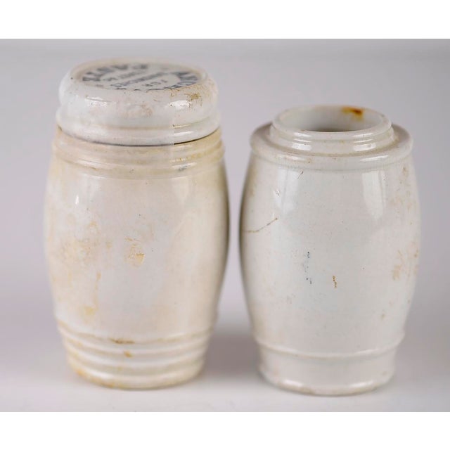 Vintage Antique Anchovy Paste Barrel Type Jars - a Pair | Chairish