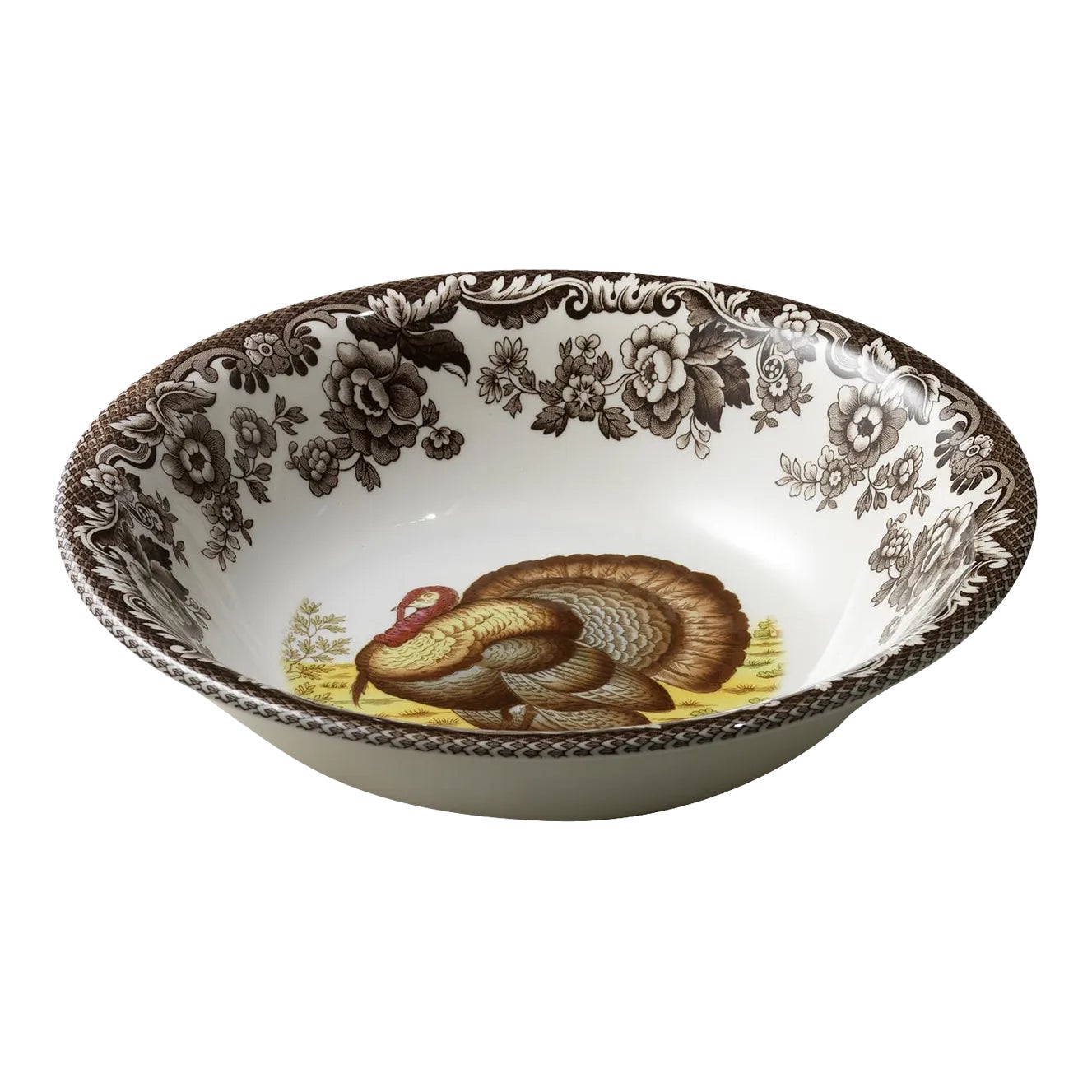 Spode Woodland Turkey Ascot Cereal Bowl 8" | Chairish