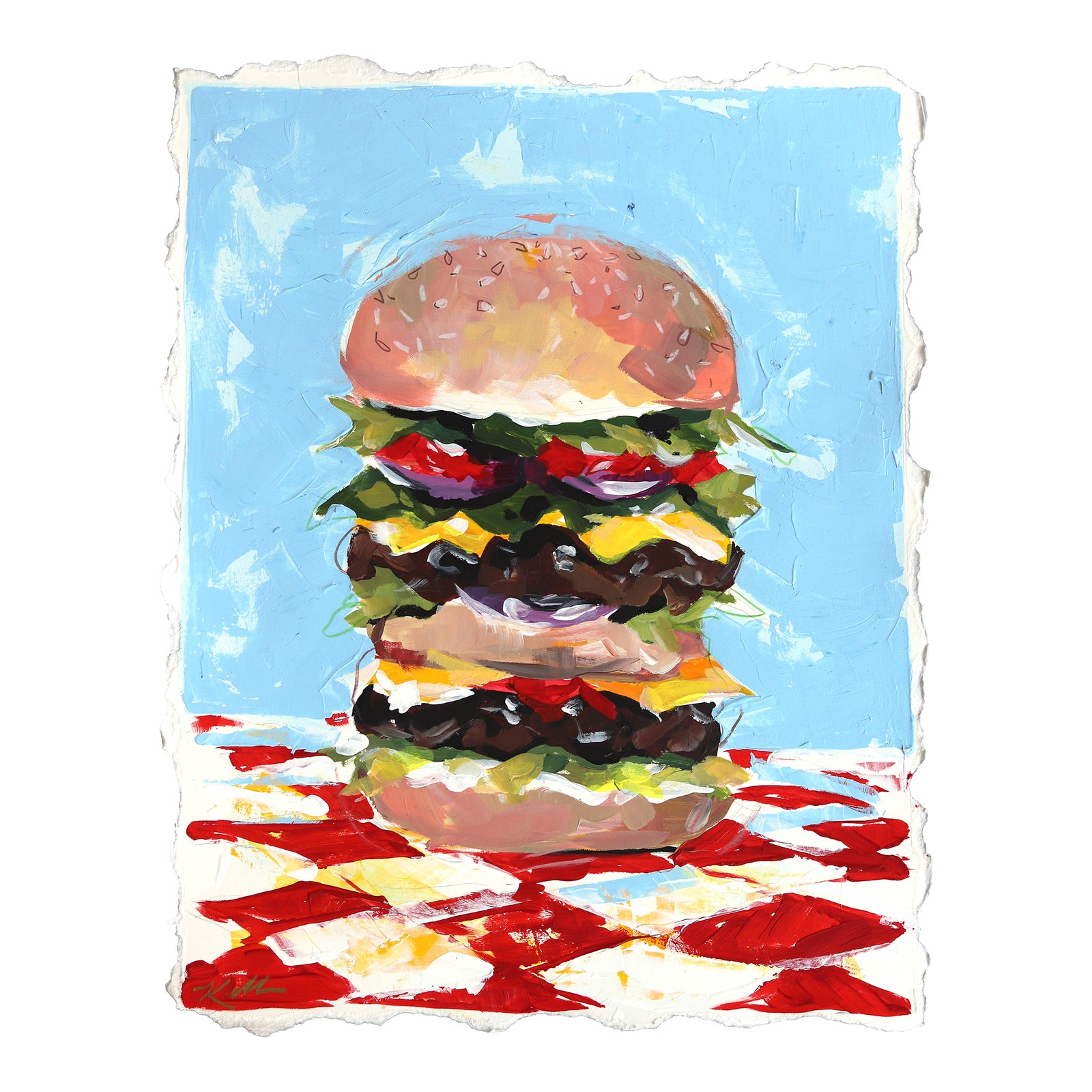 Royale With Double Cheese - Food Still Life Color Drenched Mixed Media ...