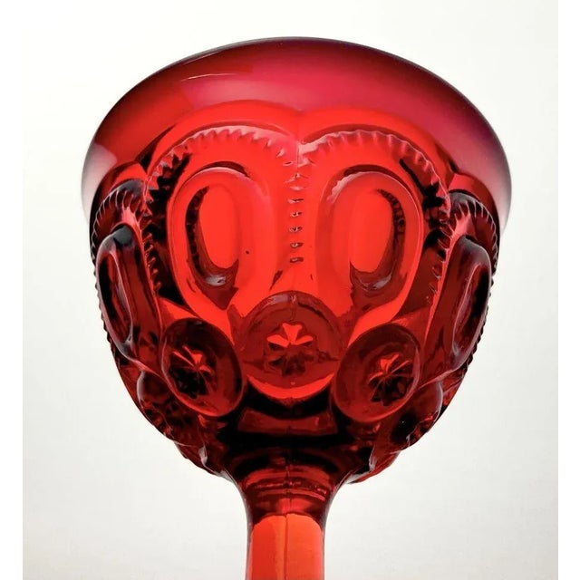 1950s Le Smith Lg Wright “Moon & Stars” Ruby Red Coupe Champagne ...