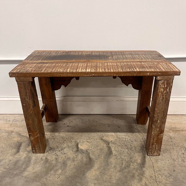 Indian Bench Made From Antique Architectural Elements | Chairish