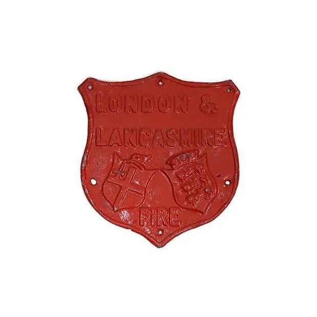 Antique English Fire Department Plaque | Chairish
