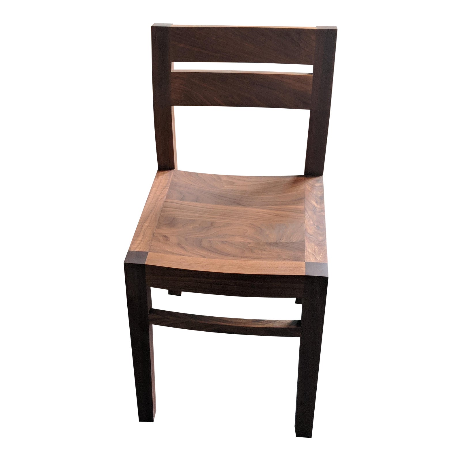 Mid-Century Modern Solid Walnut Chair | Chairish