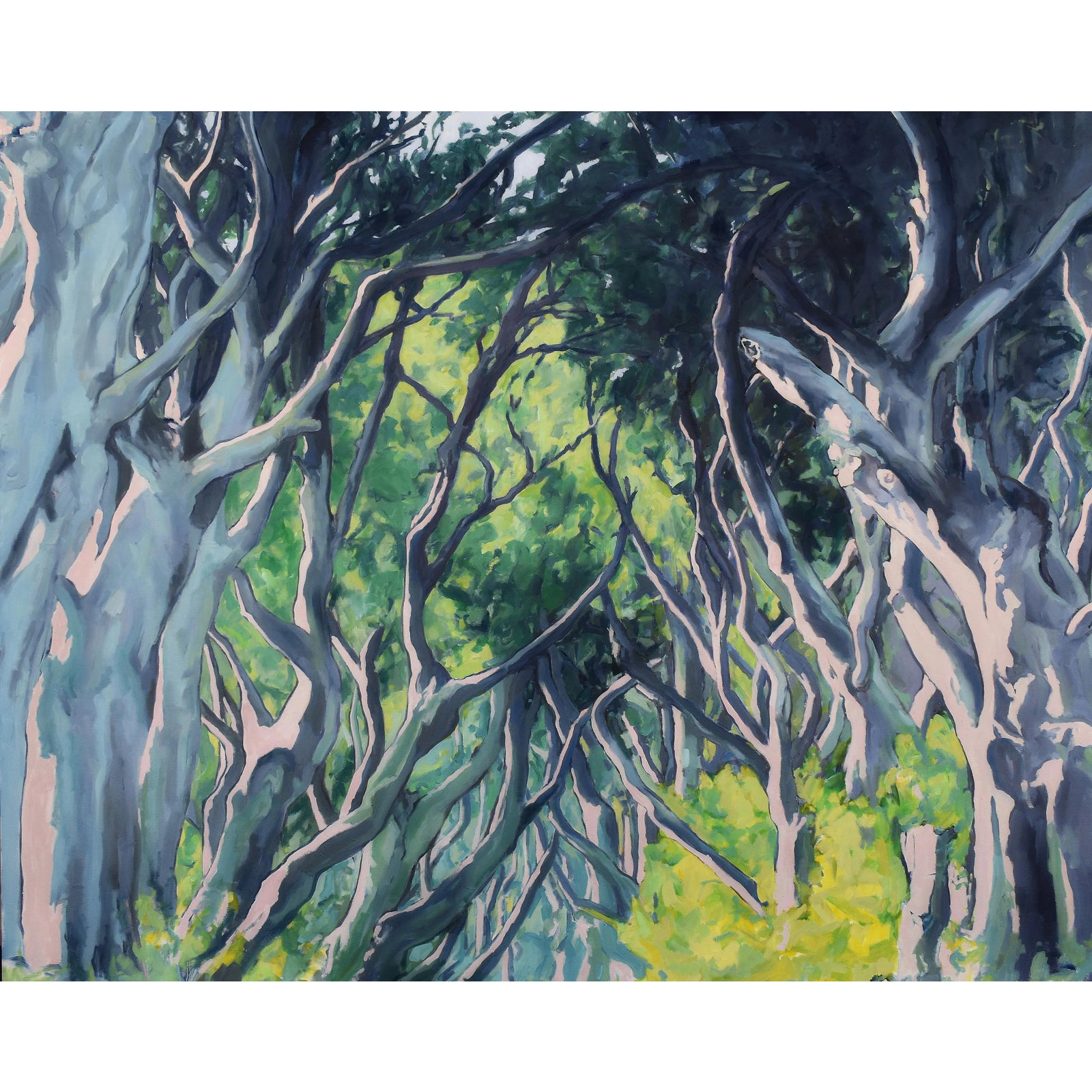 Forest Trees Along the Famous Road to Hana, Maui in a Large Oil ...