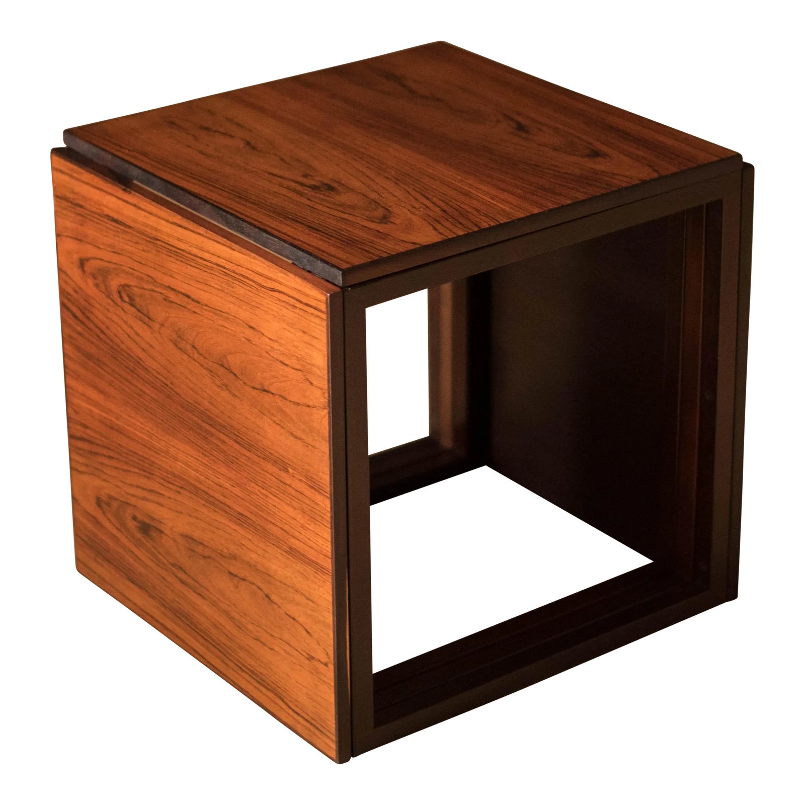 Vintage Rosewood Kai Kristiansen Nesting Cube End Tables | Chairish