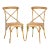 18''H X Back Farmhouse Chair in Weathered Oak & Medium Brown - a Pair ...