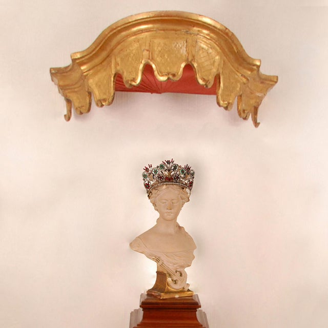 18th Century French Country Style Carved Gold Giltwood Crown Wall ...