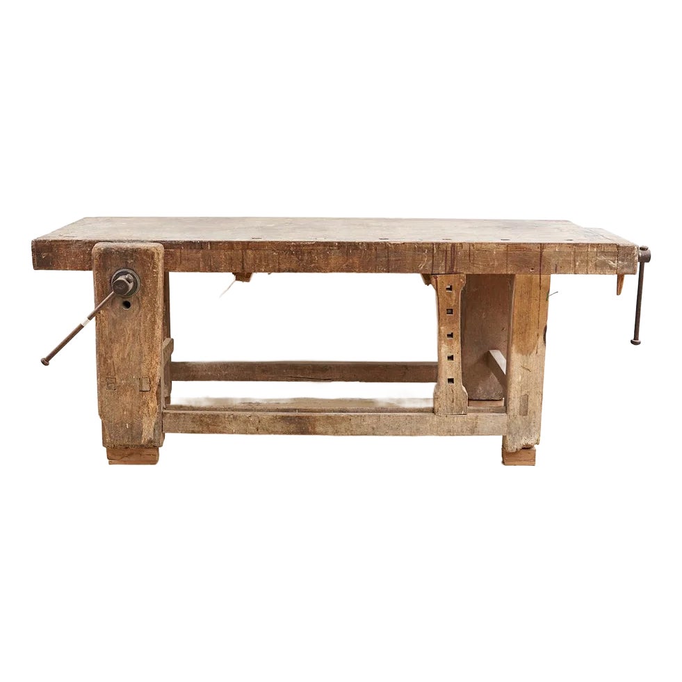 Antique Workbench in Wood | Chairish