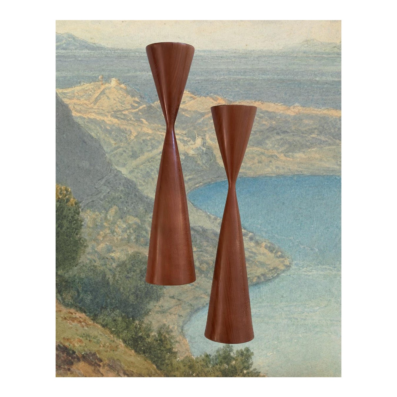 Pair of Mid Century Danish Candlesticks | Chairish
