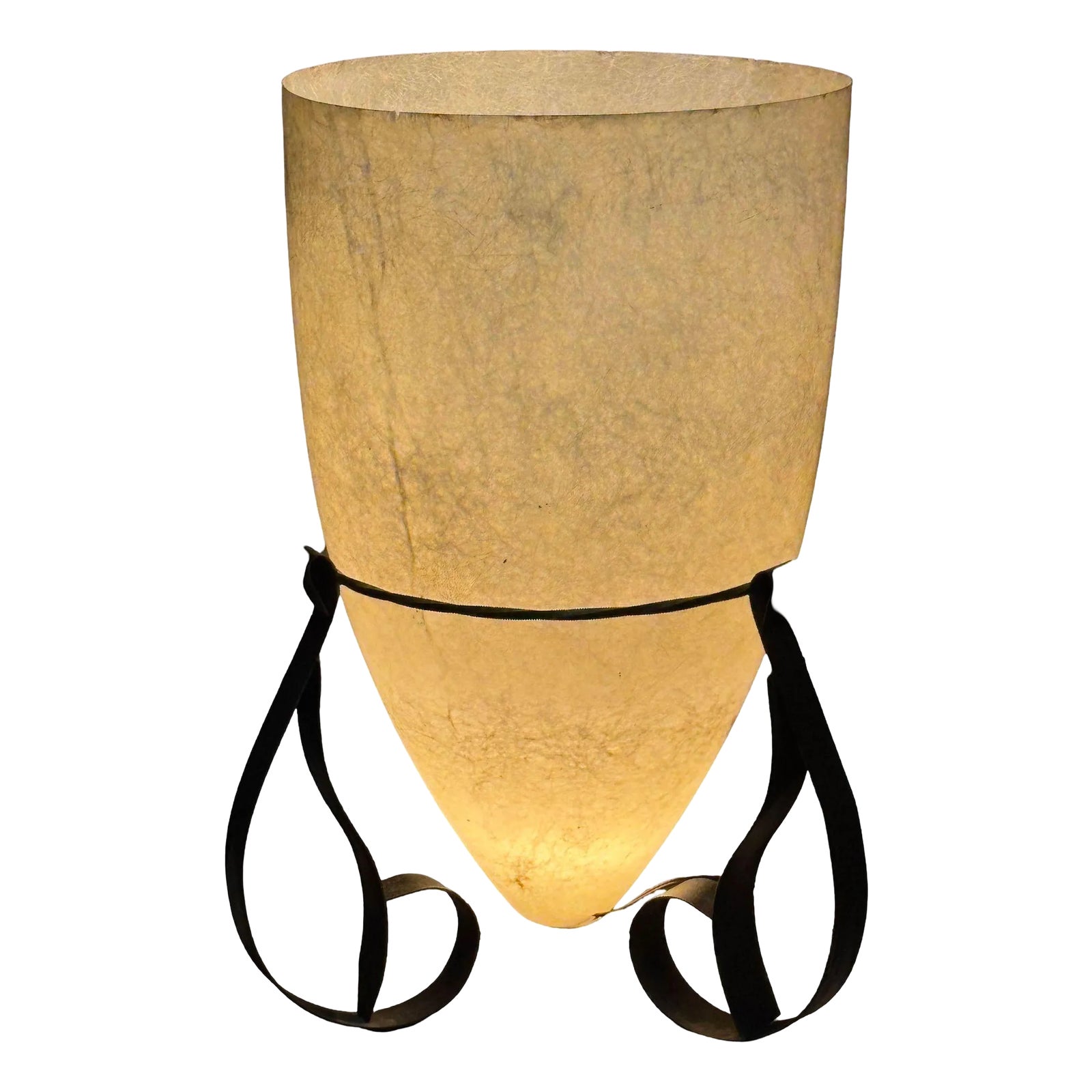 Large Mid-Century Fiberglass Cone Shade Spanish Colonial Lamp | Chairish