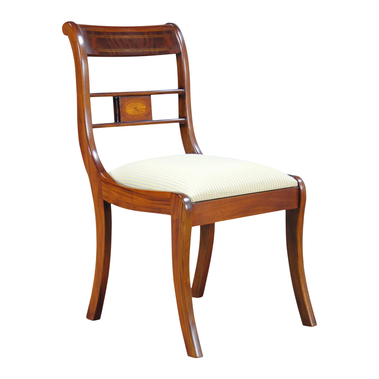 Niagara Furniture Banded Mahogany Side Chair | Chairish