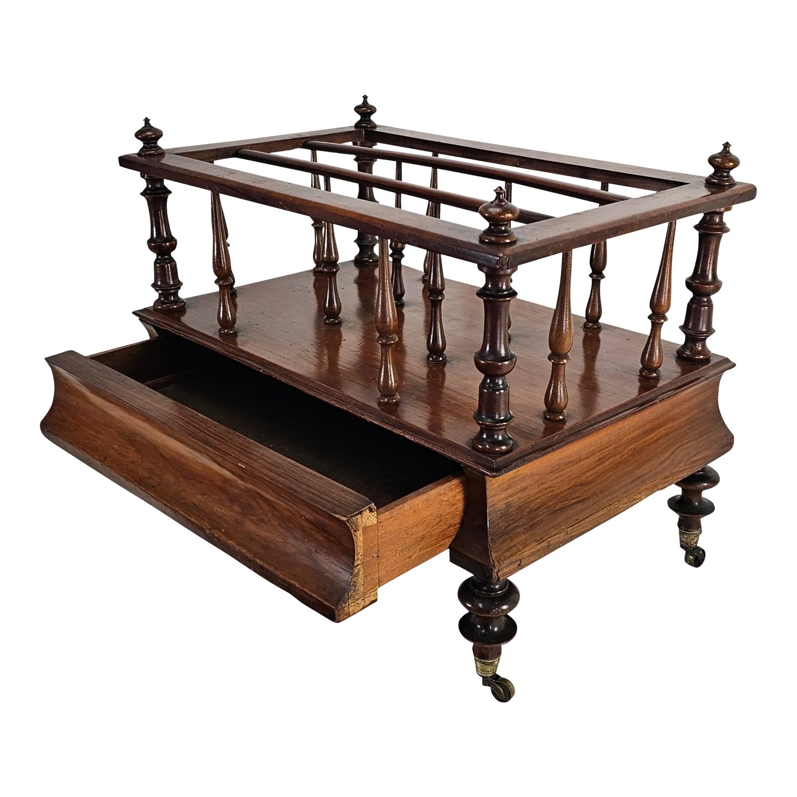 Canterbury Walnut Magazine Sheet Music Rack | Chairish