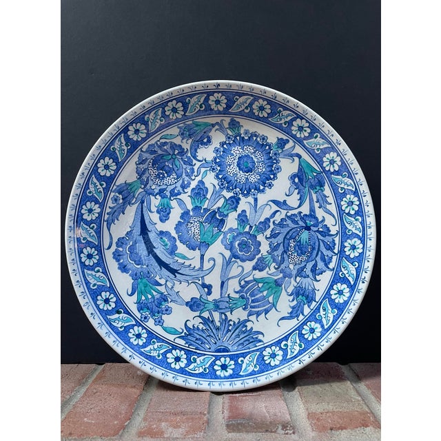 20th Century Turkish Blue & White Kutahya Cabinet / Wall Plate | Chairish