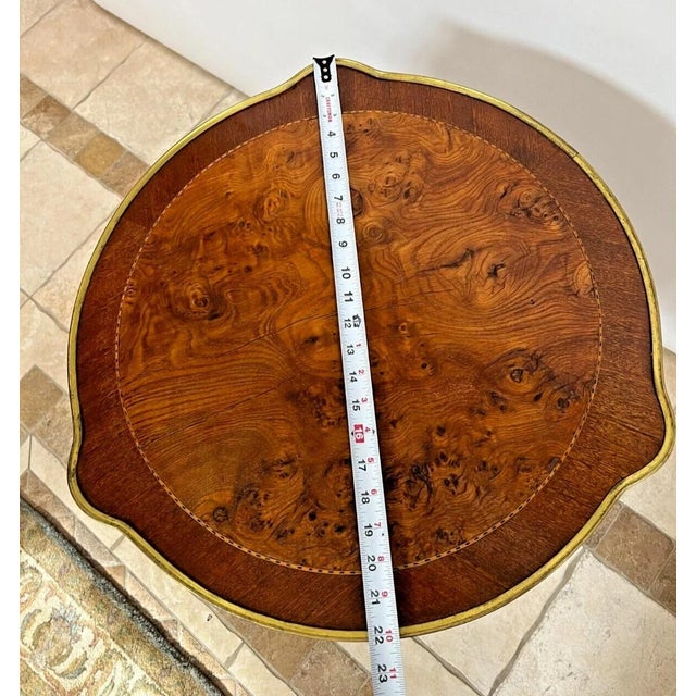 1910s Antique Drum Table Entry Stand Round Pedestal Tri Legs Brass ...