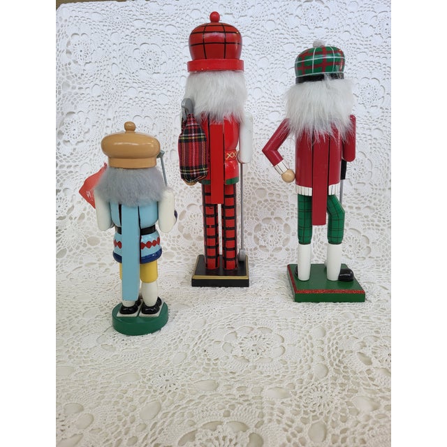 2000s Wooden Golfer Nutcrackers - Set of 3 | Chairish