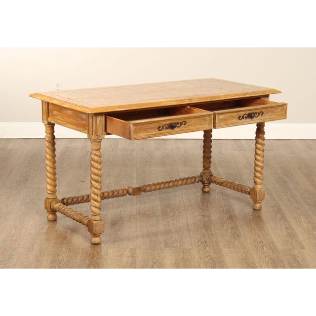 Hekman Furniture Jacobean Style Barley Twist Writing Desk | Chairish