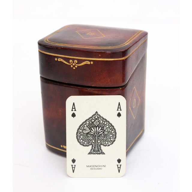 Vintage Traditional Italian Leather Boxes - Set of 6 | Chairish