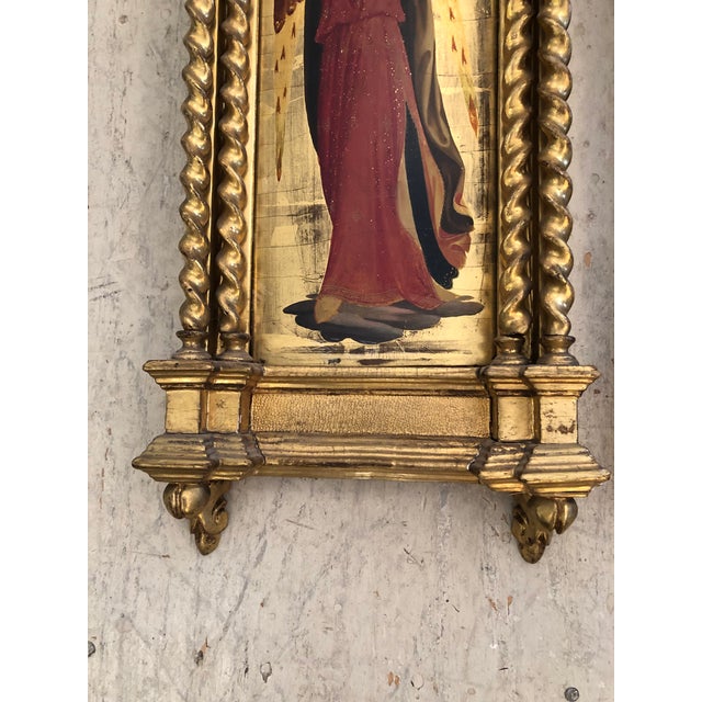 19th Century Giltwood Handpainted Icons -A Pair | Chairish