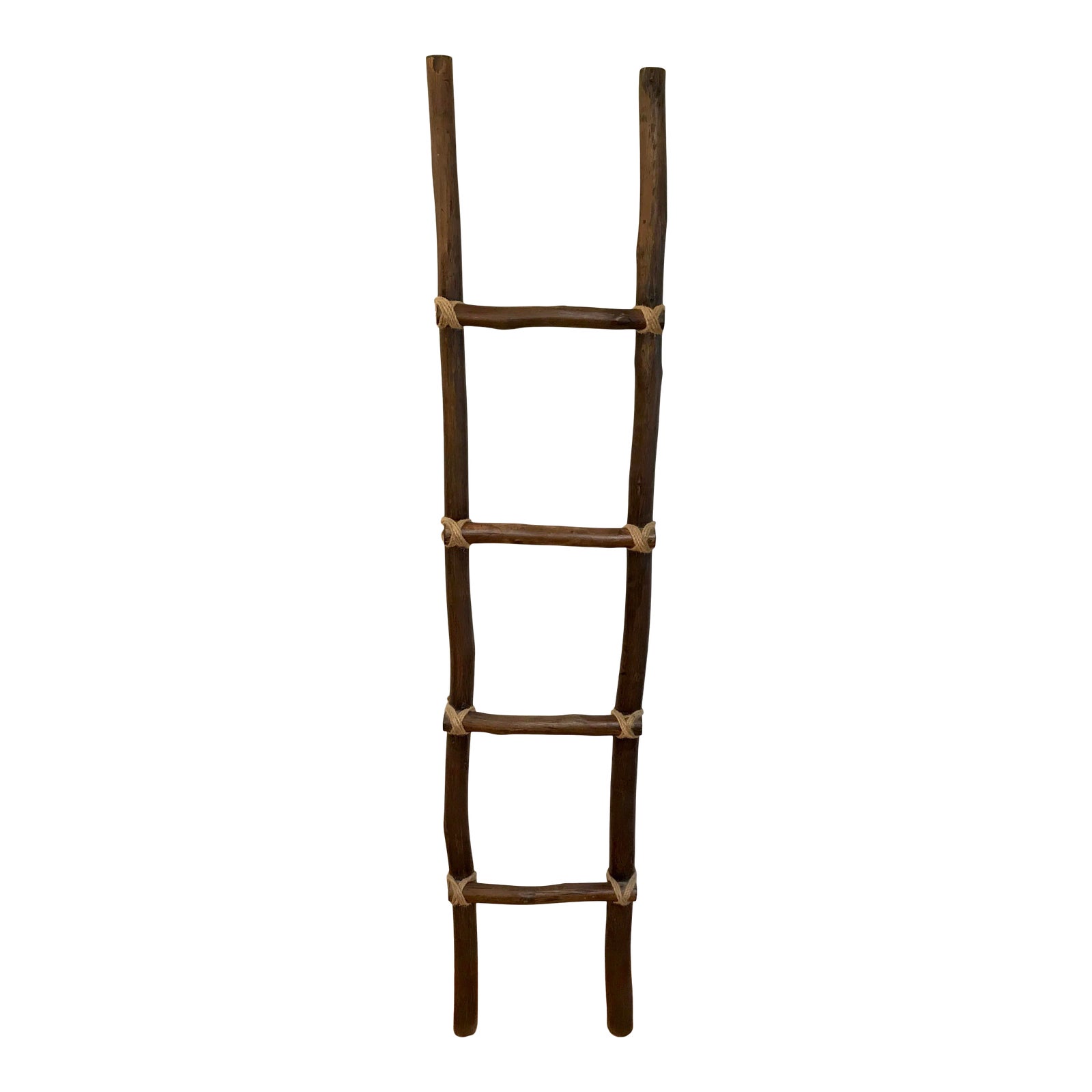 Wood Leaning Ladder Hand-Crafted | Chairish