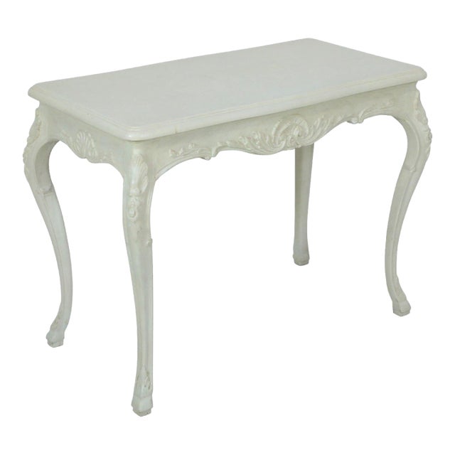 French Provincial Style Beige Painted Foyer / Console Table | Chairish