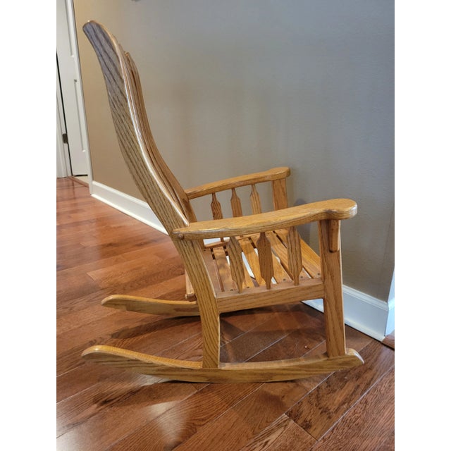 Amish Made Solid Oak Children's Rocker | Chairish