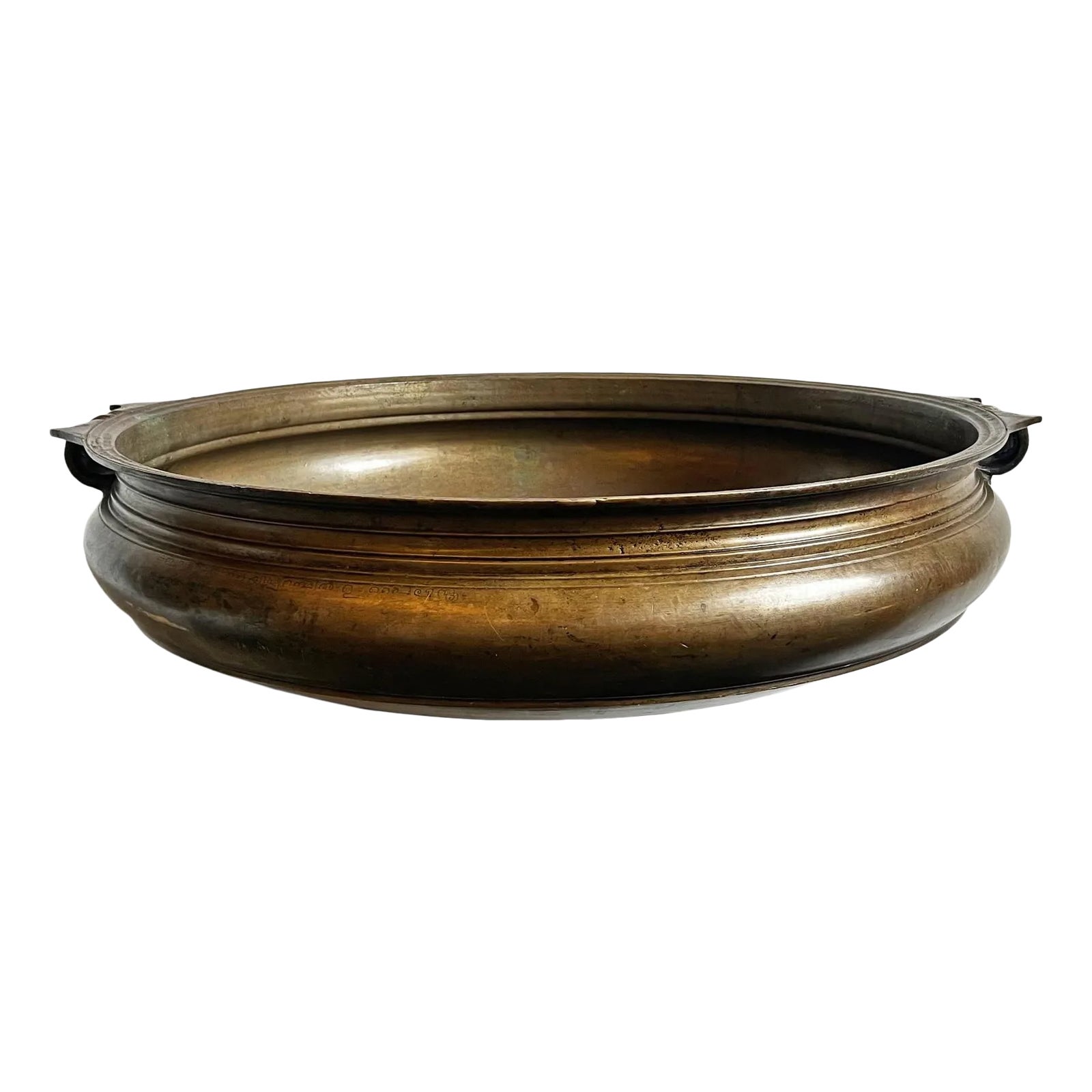 Large Bronze Antique Urli Bowl | Chairish