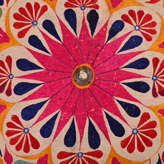 1930s Vintage Flower Designs Embroidery Textile | Chairish