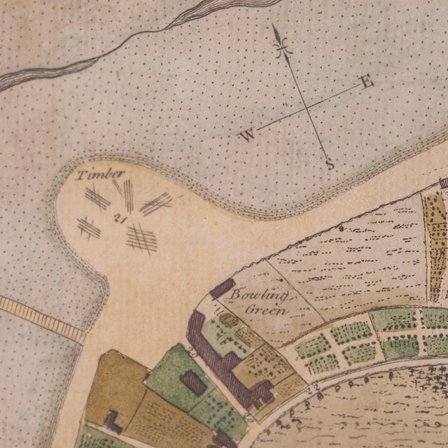 1780's Antique Town Plan Map Poole | Chairish