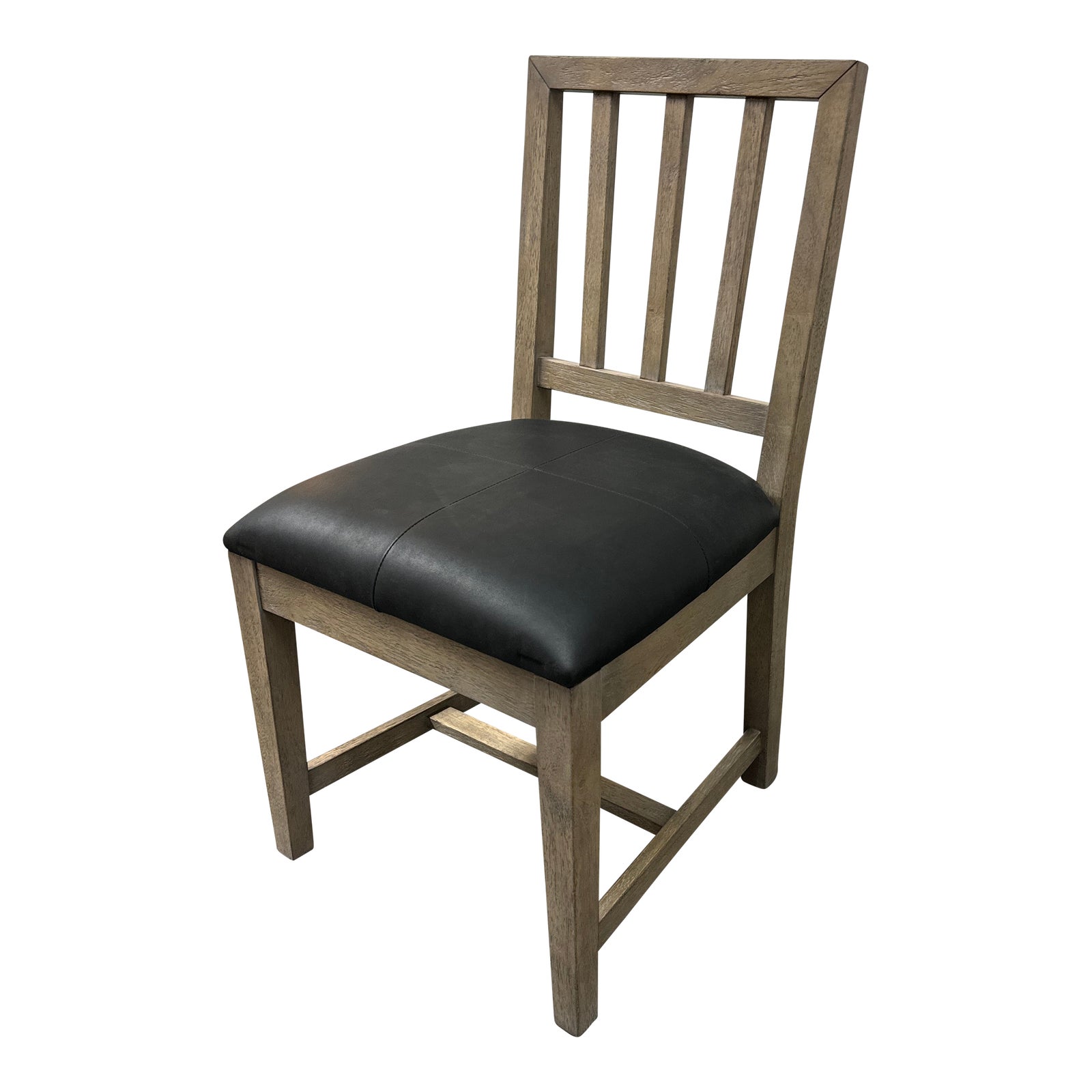 International Atelier Eva Leather Side Chair | Chairish