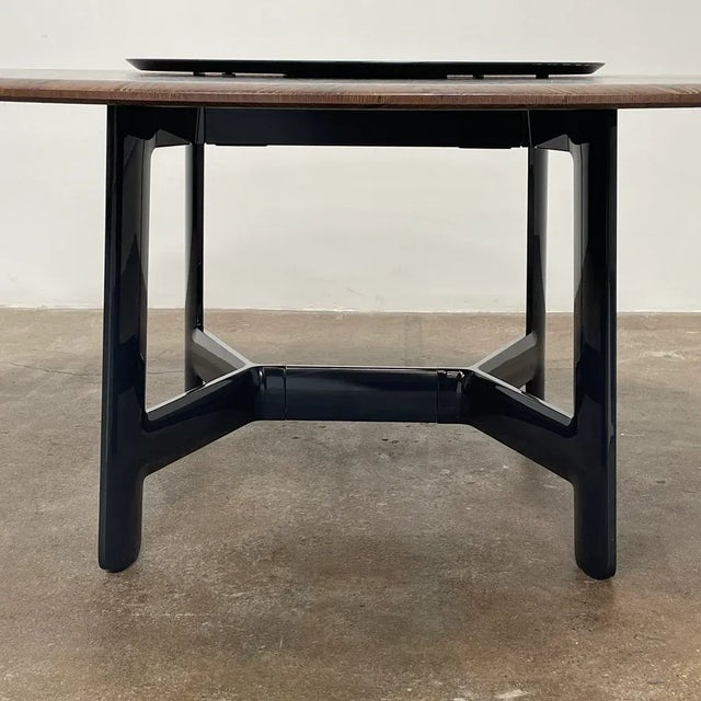 B & B Italia Alex Dining Table With Rotating Marble Tray | Chairish