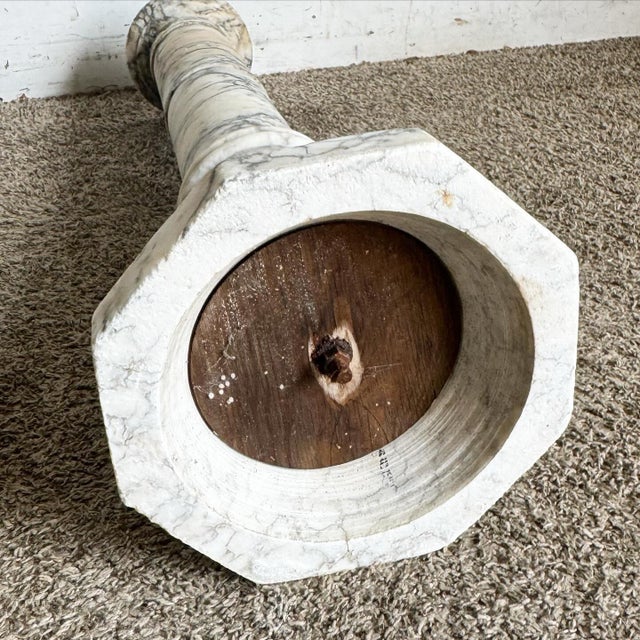 Vintage Alabaster Pedestal | Chairish