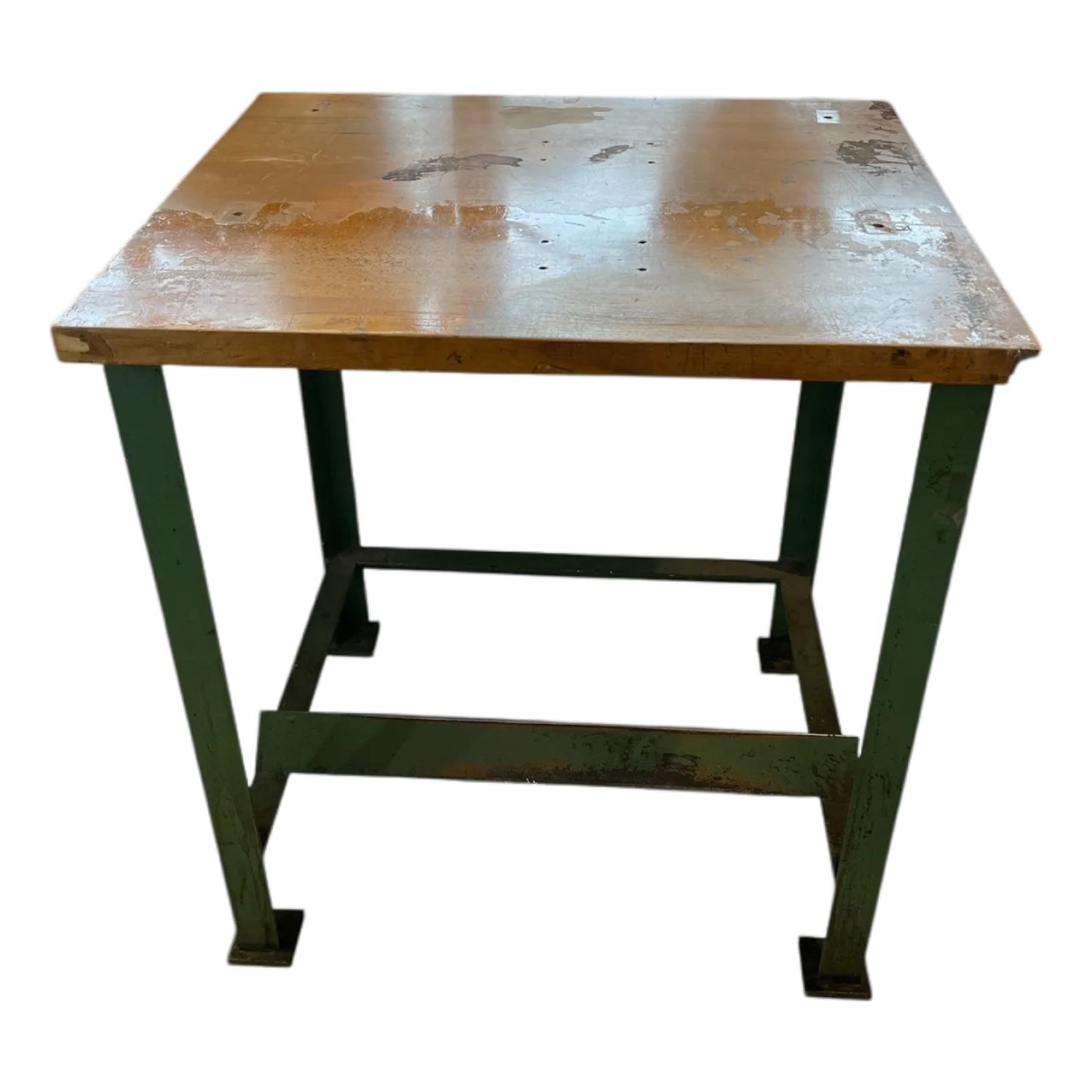 Industrial Butcher Block Table Bar Island Metal Legs Manufacturing ...