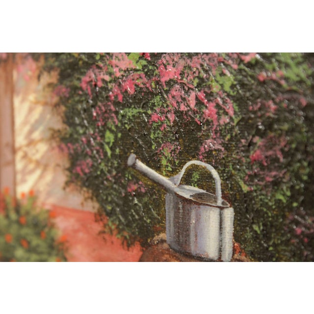 1980s Francisco Hurtado Esquivel Mexican Courtyard Original Painting ...