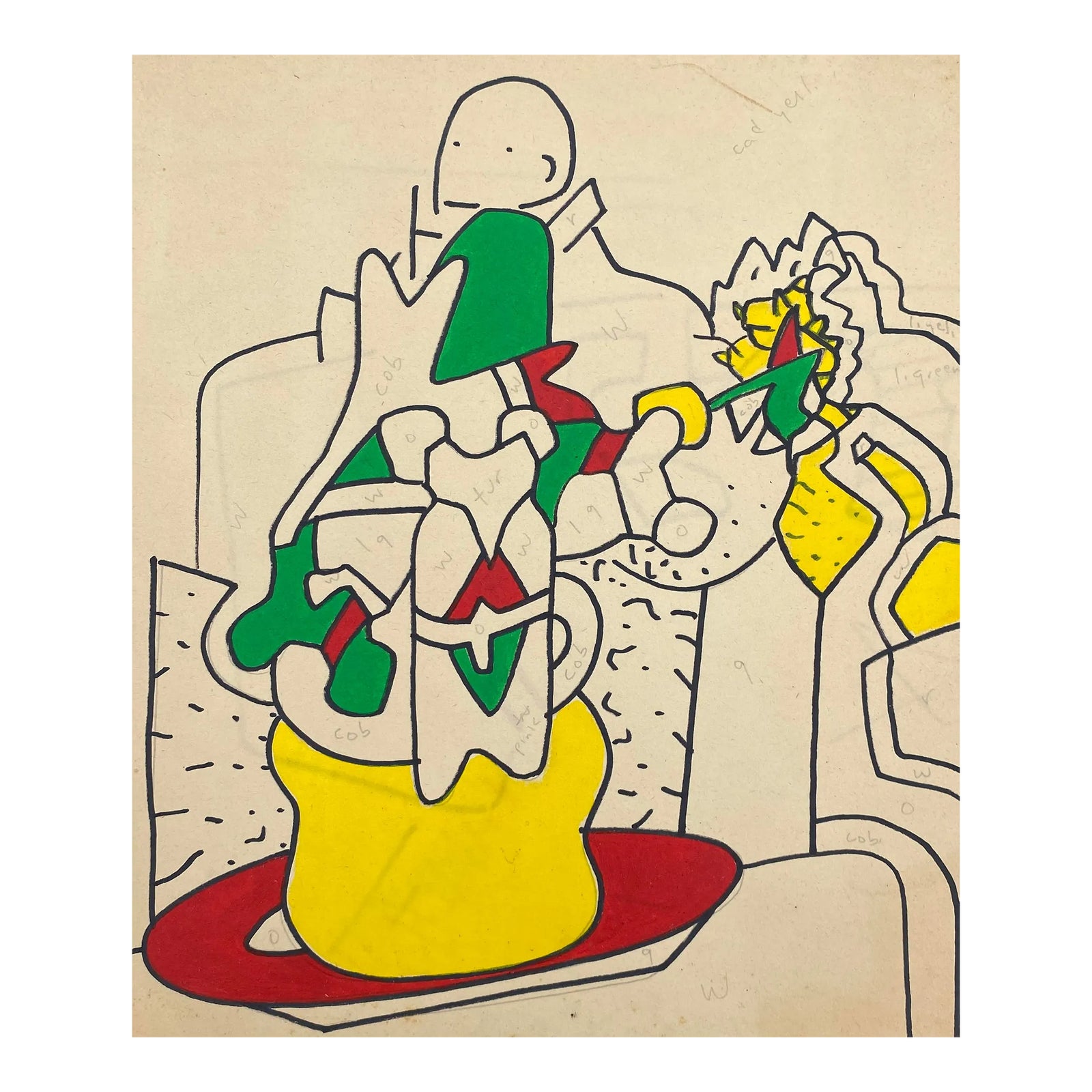 1970s Larry Connatser Outsider Art Painting | Chairish