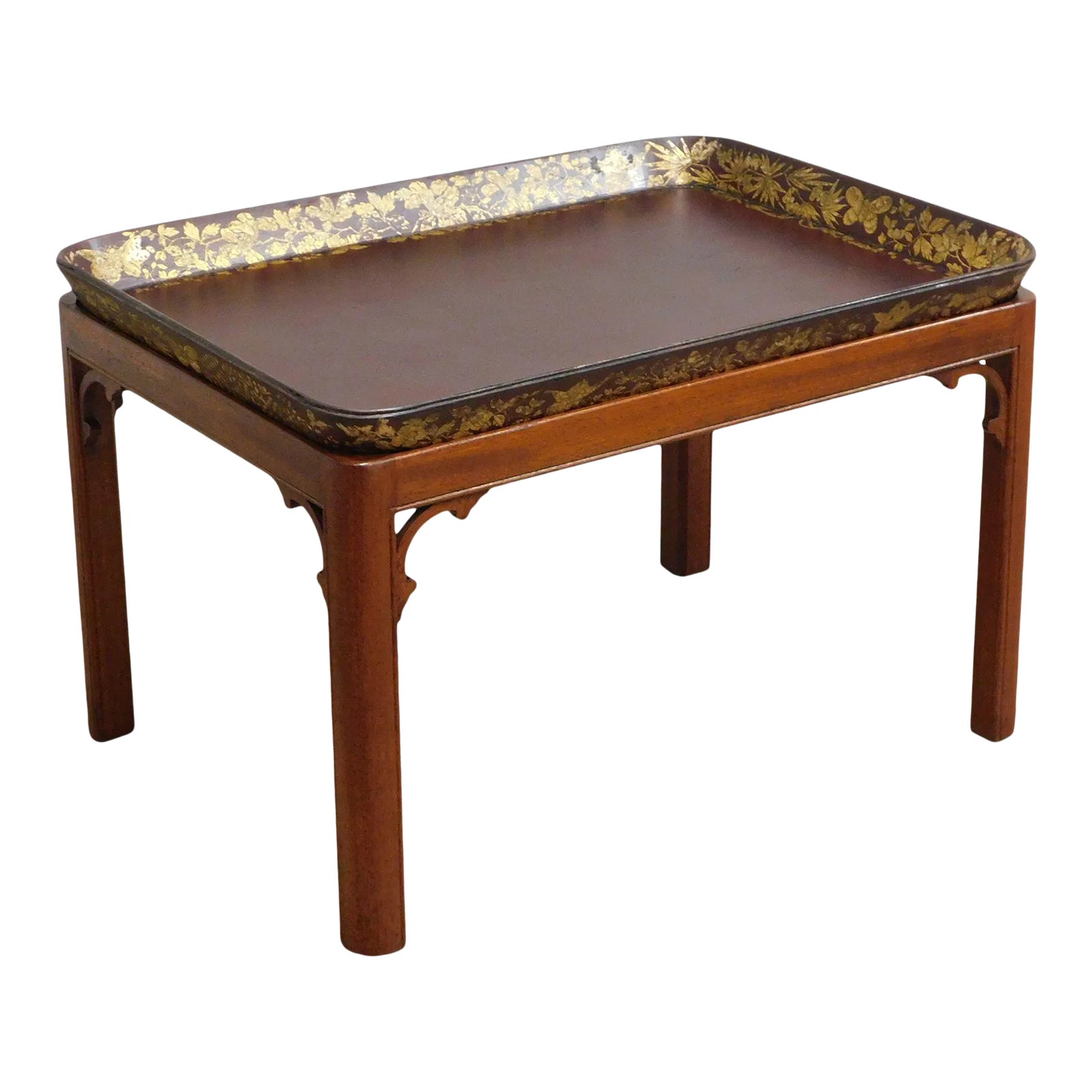 Henry Clay Antique Paper Mache Tray on Mahogany Stand 2 Georgian Butler ...