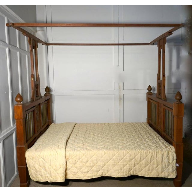 19th Century Four Poster Double Bed, 1890s | Chairish
