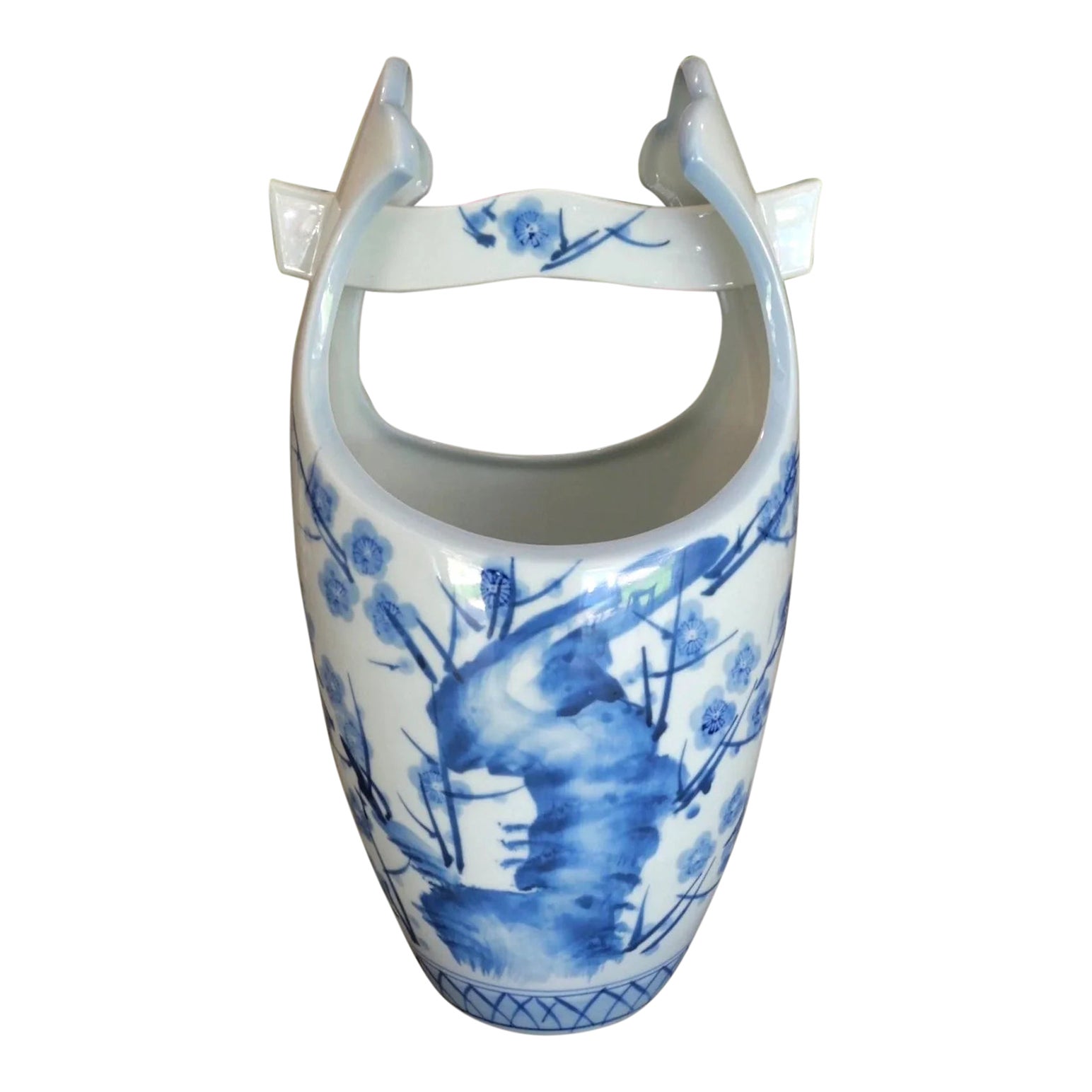 Vintage Circa 1970 Japanese Arita Porcelain Well Bucket Form Vase ...