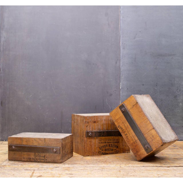 Leatherman’s Anvils Set of Three Art Block Monolith Sculpture Pedestal ...