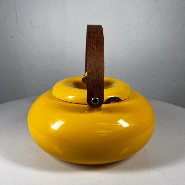 1980s Sam Lebowitz Yellow Enamelware Tea Kettle Copco Japan | Chairish