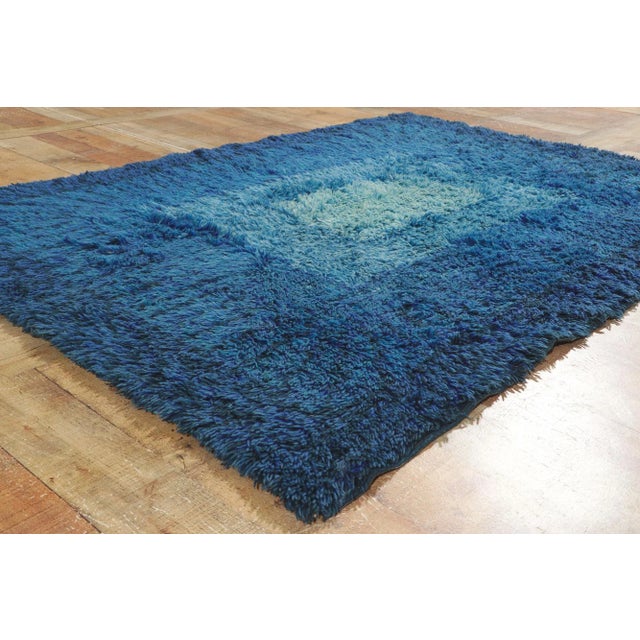Mid 20th Century Vintage Swedish Rya Rug, 4'5 X 6'2 | Chairish