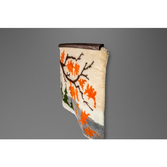 Mid-Century Modern Hand-Made Latch Hook Tapestry / Wall Art, Usa 1970's ...