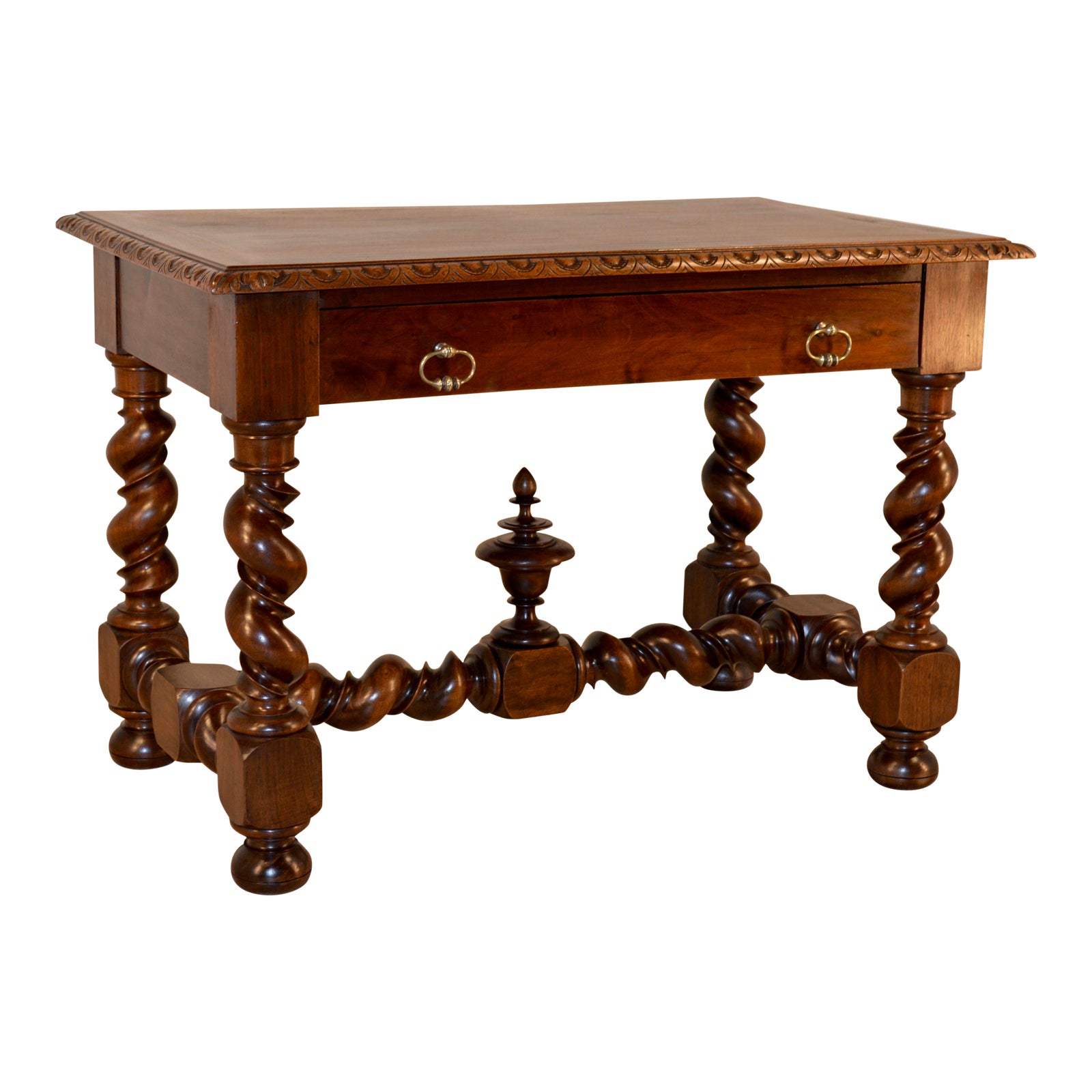 19th C French Walnut Library Table | Chairish
