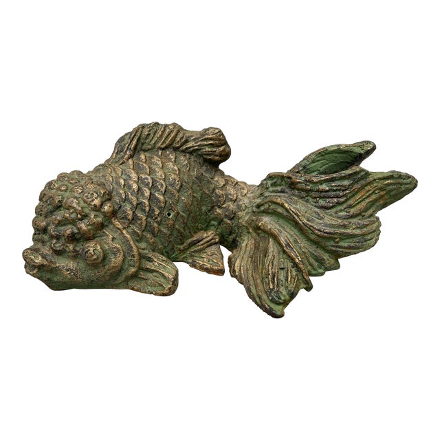 Vintage Cast Iron Goldfish Doorstop | Chairish