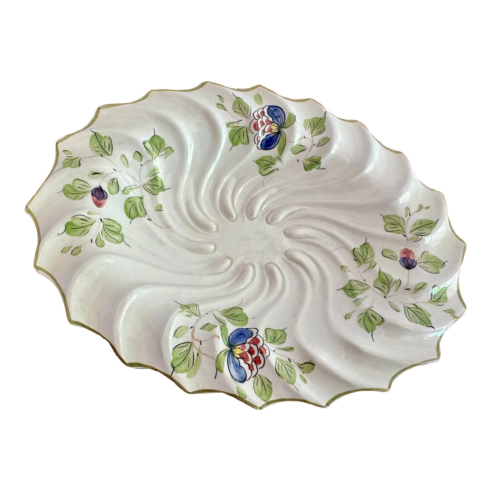 1980s Italian Meiselman Botanical Decorative Dish | Chairish