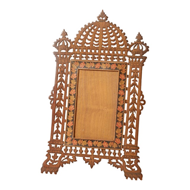 Early 20th Century Small Hand Carved Wooden Table Top Picture Frame ...