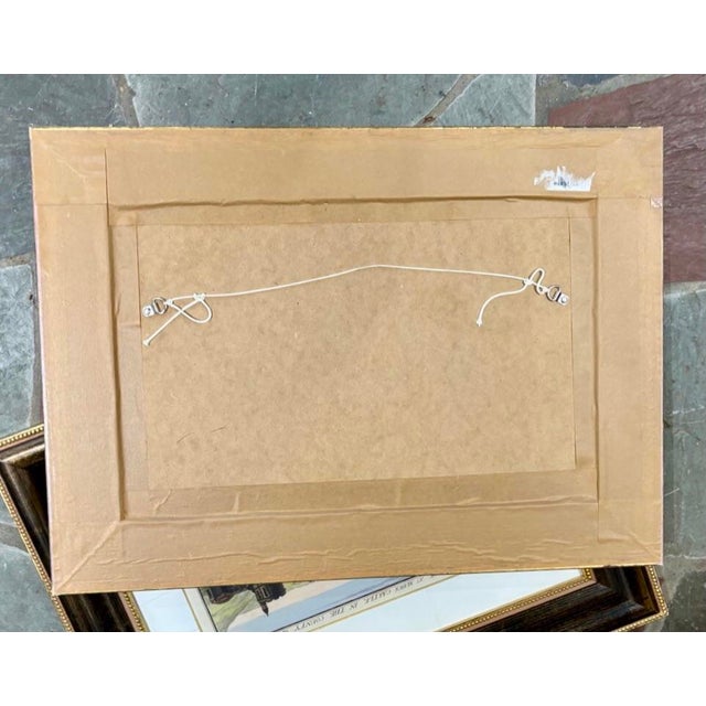 Set of 4 19th Century Hand Colored English Lithographs in Frames | Chairish