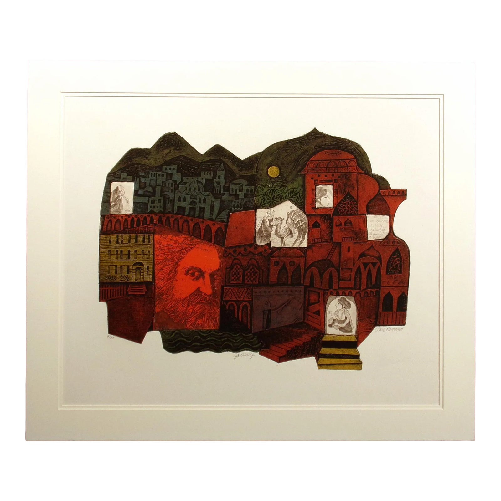 Mid 20th Century "Journey" Surrealist Abstract Colorgraph by Clare ...