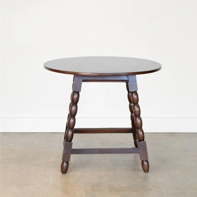 French Bobbin Wood Side Table | Chairish