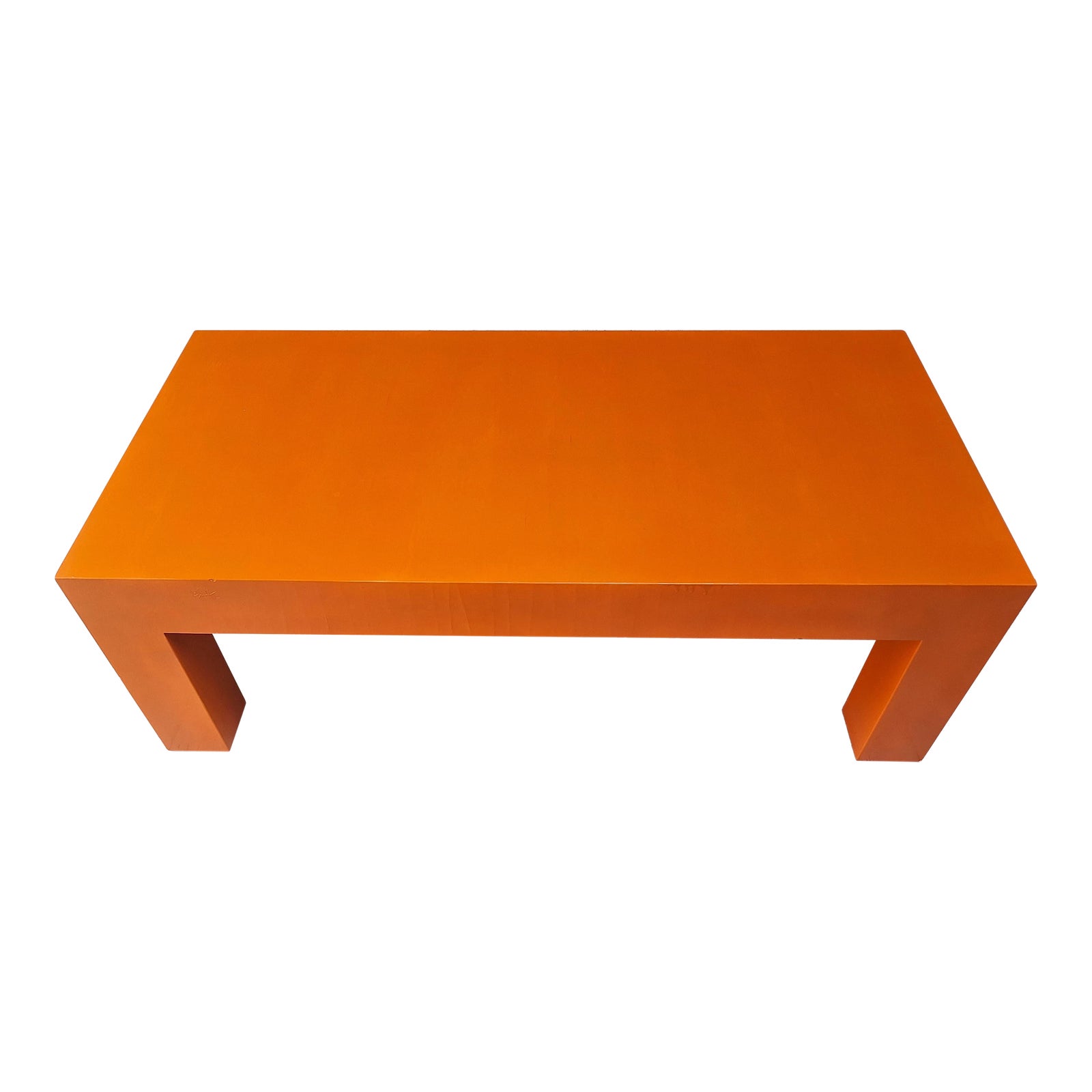 An Orange Lacquered Table | Chairish