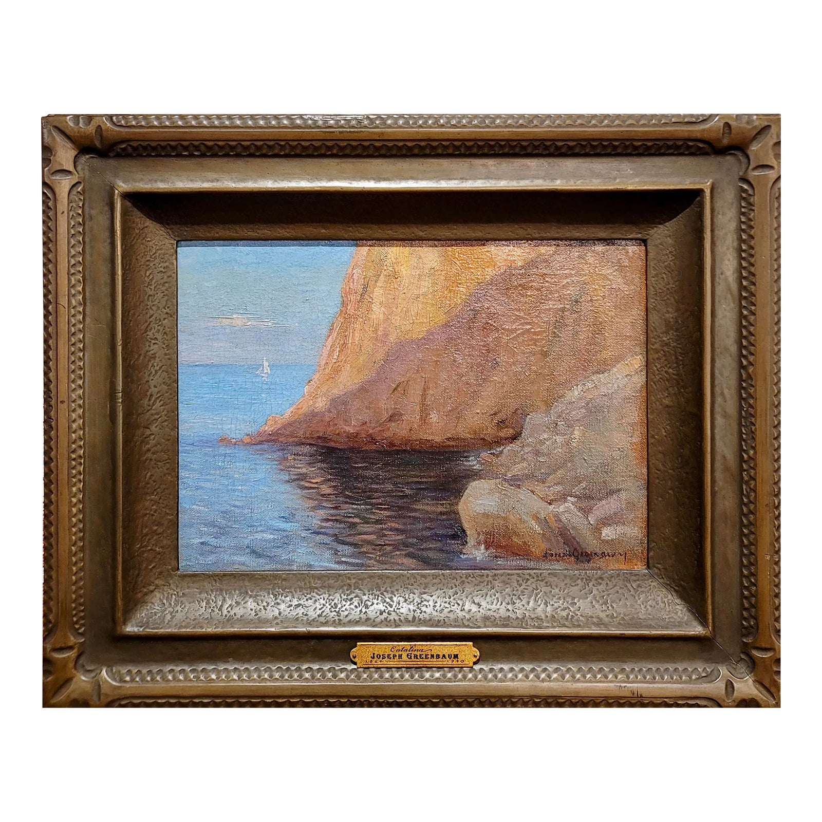 Joseph David Greenbaum - 1910s View of Catalina Island -Oil Painting ...